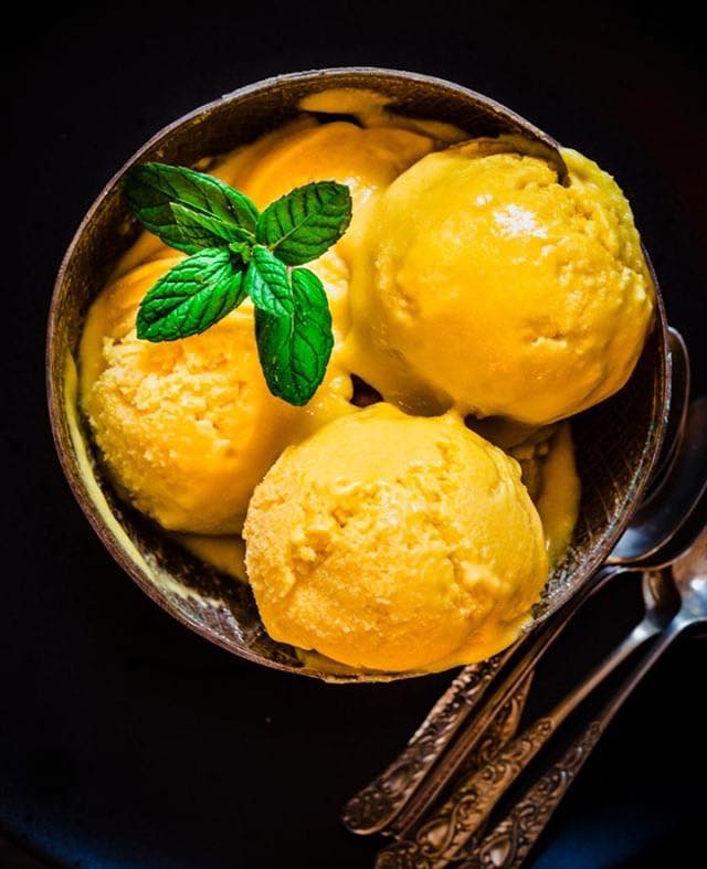 Delicious Mango Peach Ice Cream Recipe